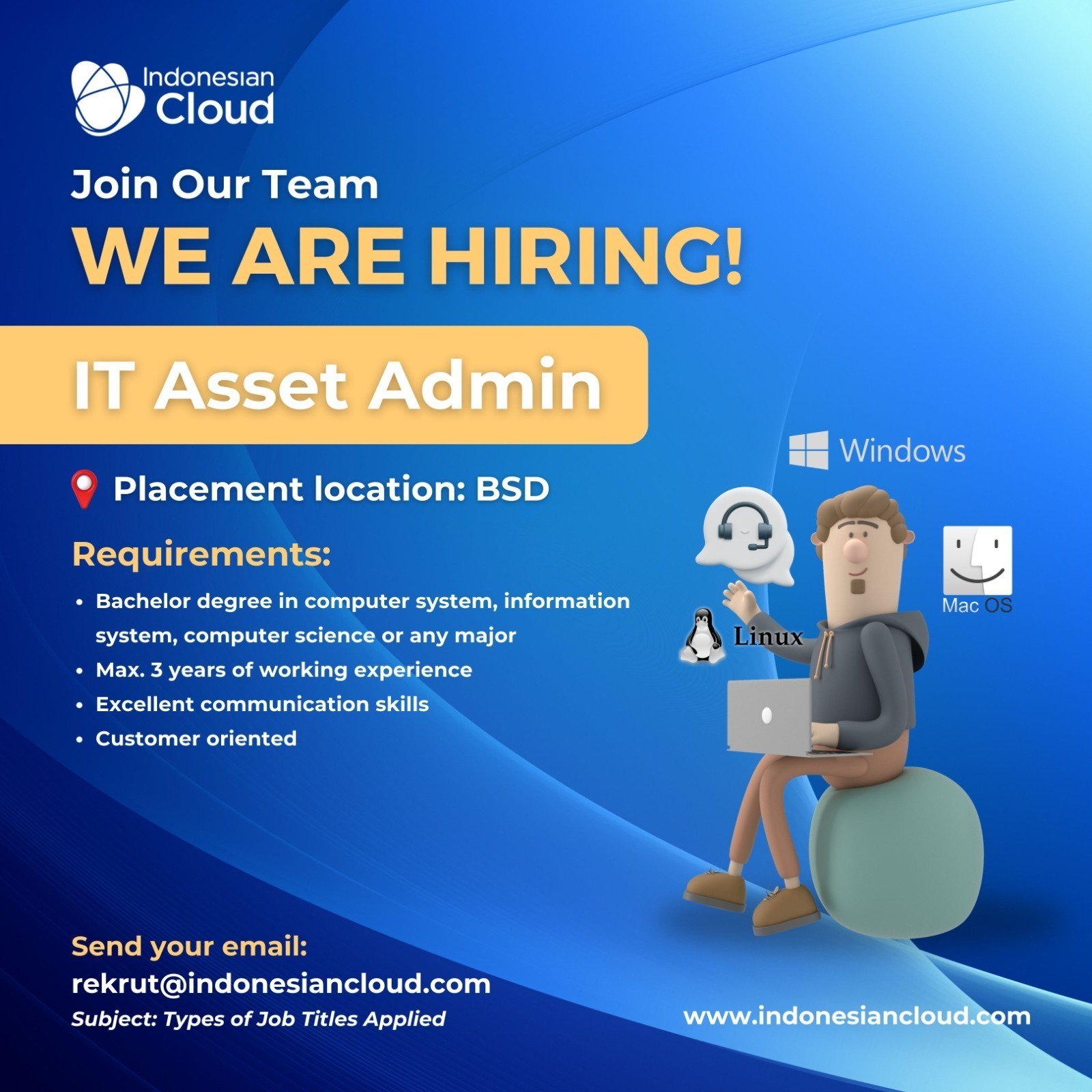 Career - Indonesian Cloud - 100% Cloud Computing Indonesia