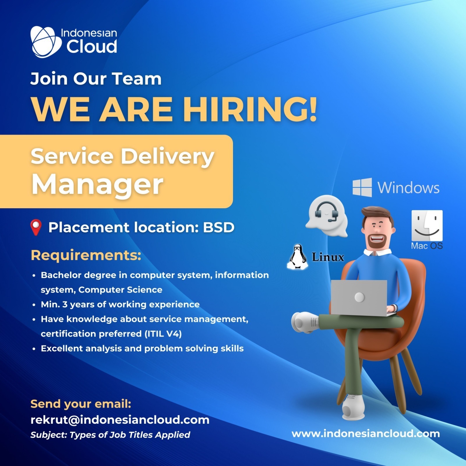 Career - Indonesian Cloud - 100% Cloud Computing Indonesia